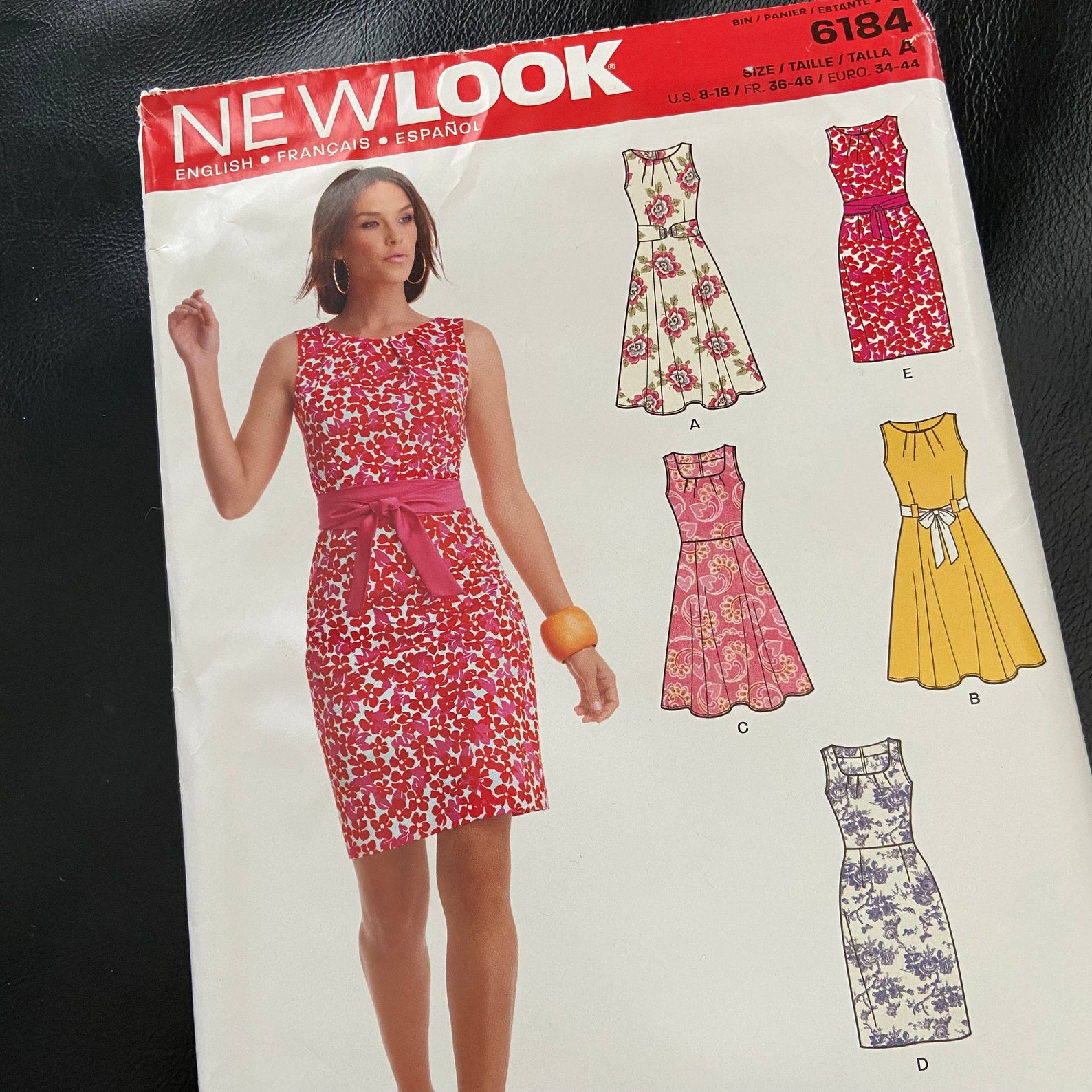 NEW LOOK 6184 Sewing Pattern, Sizes 8 10 12 14 16 18, Misses Dresses ...