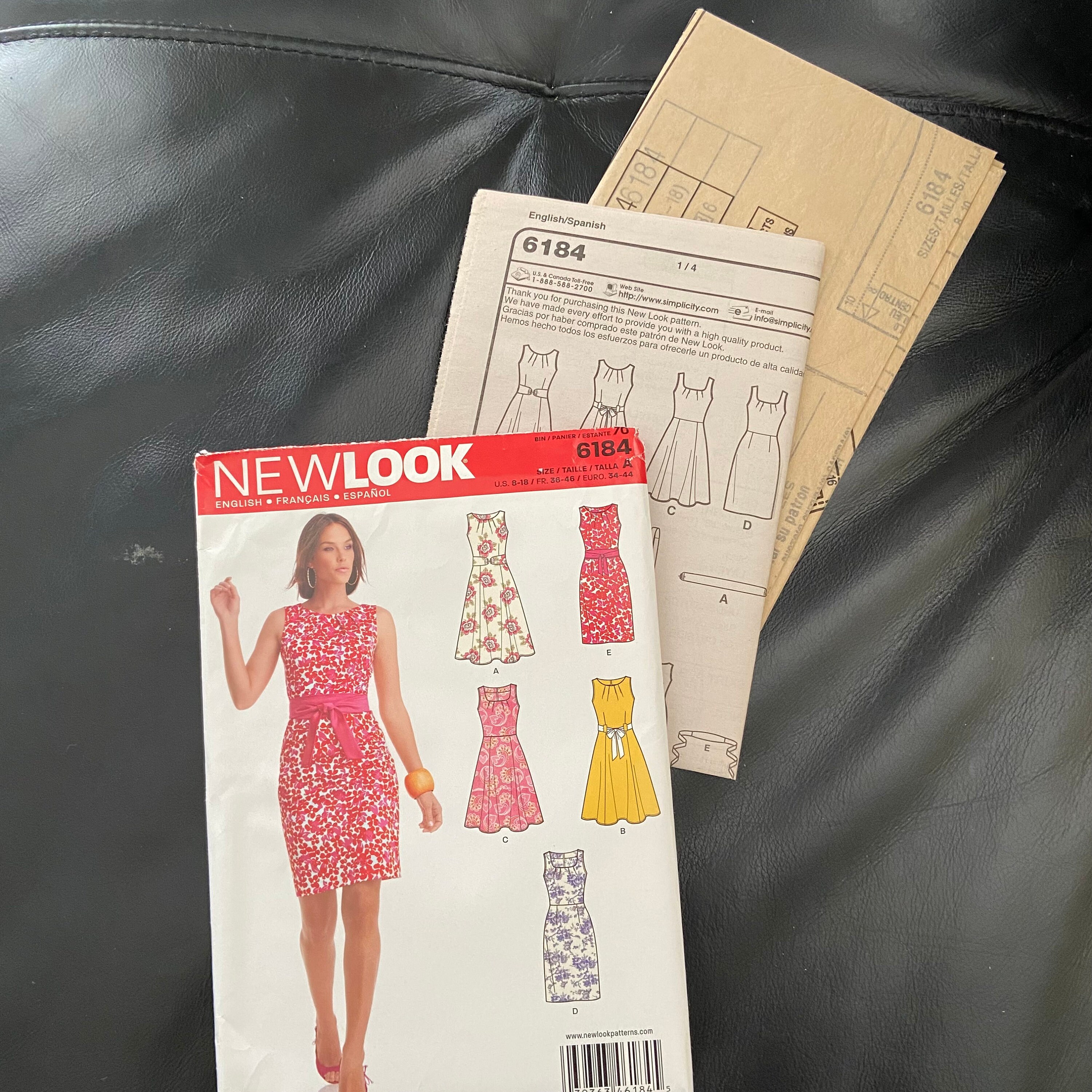 NEW LOOK 6184 Sewing Pattern, Sizes 8 10 12 14 16 18, Misses Dresses ...