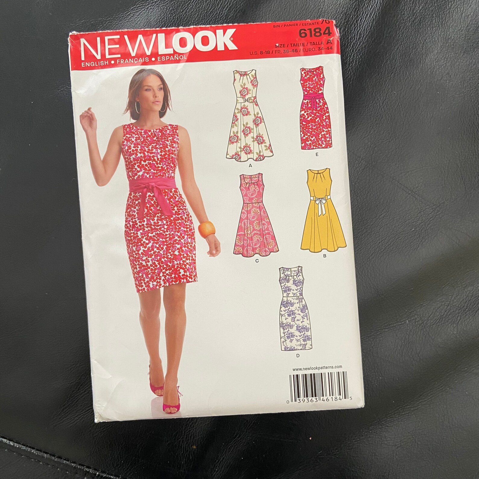 NEW LOOK 6184 Sewing Pattern, Sizes 8 10 12 14 16 18, Misses Dresses ...