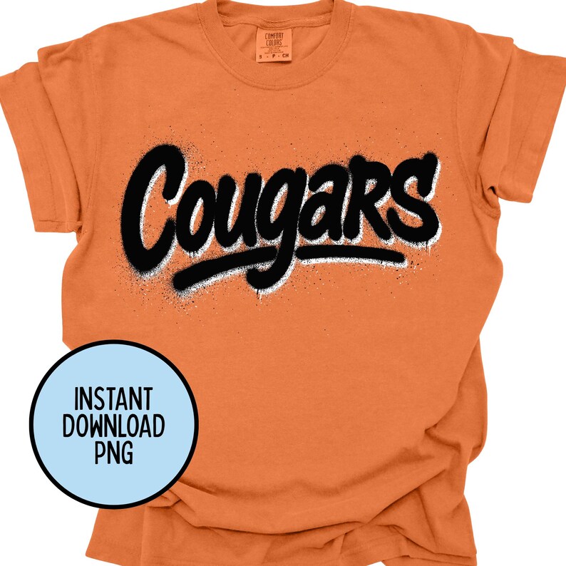 Cougars Graffiti PNG Cougar Mascot Cut File Cougars Shirt Graphic Spray ...