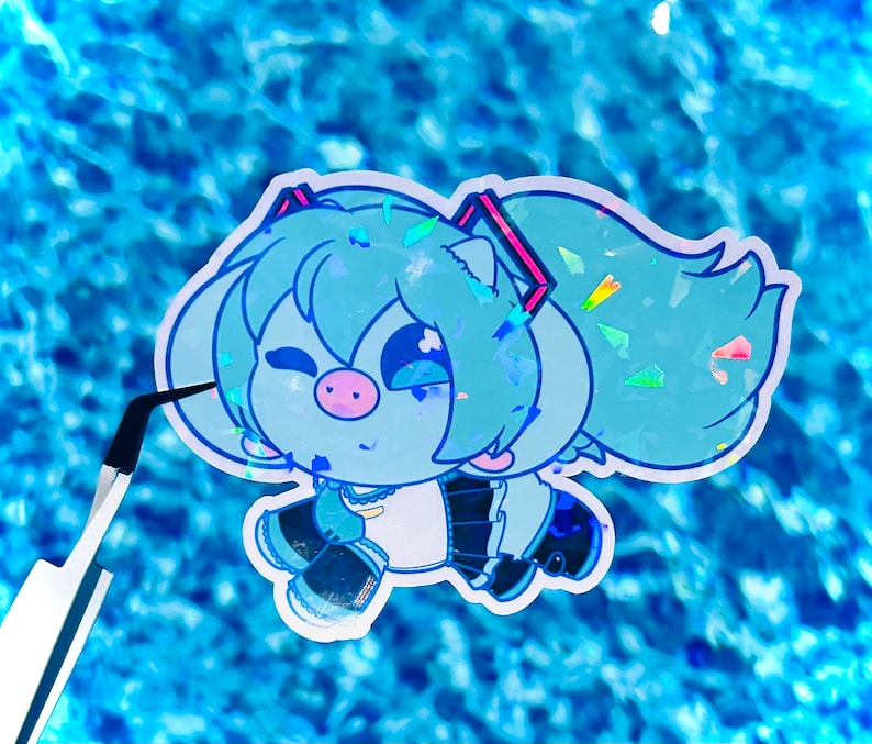Hatsune Miku Cow Hatsmoone Miku, Cute Kawaii Cow Sticker, Vocaloid ...