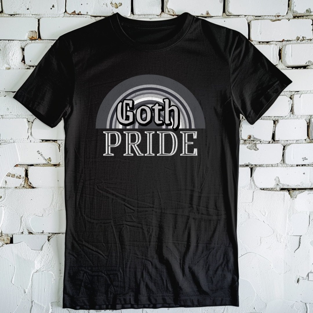Goth Pride Shirt, Black and White Rainbow, Goth Queer T-shirt, Lgbtq+ ...