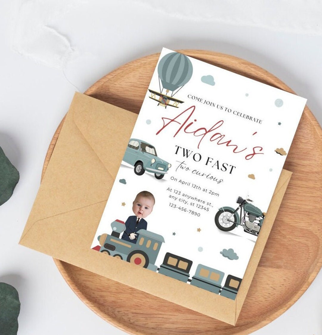 Birthday Invitation, Vehicle Theme - Editable & Instant Download on ...