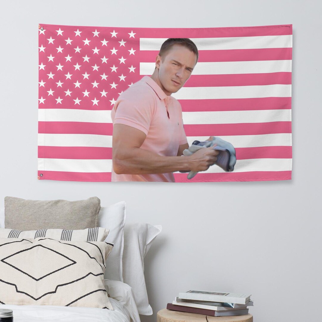 Rafe Cameron, Drew Starkey Photo Pink USA America Flag, Personalized ...