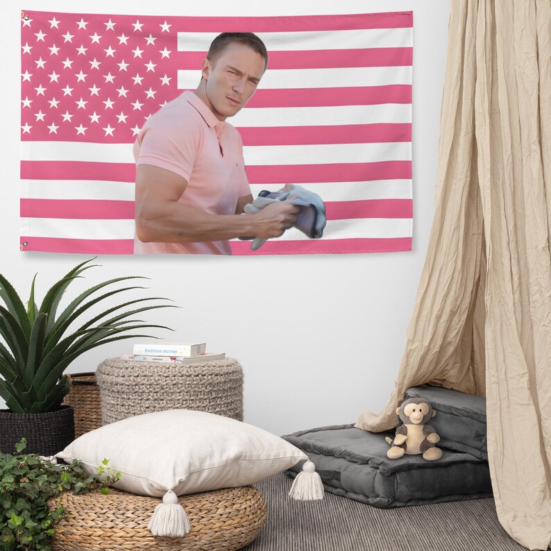 Rafe Cameron, Drew Starkey Photo Pink USA America Flag, Personalized ...