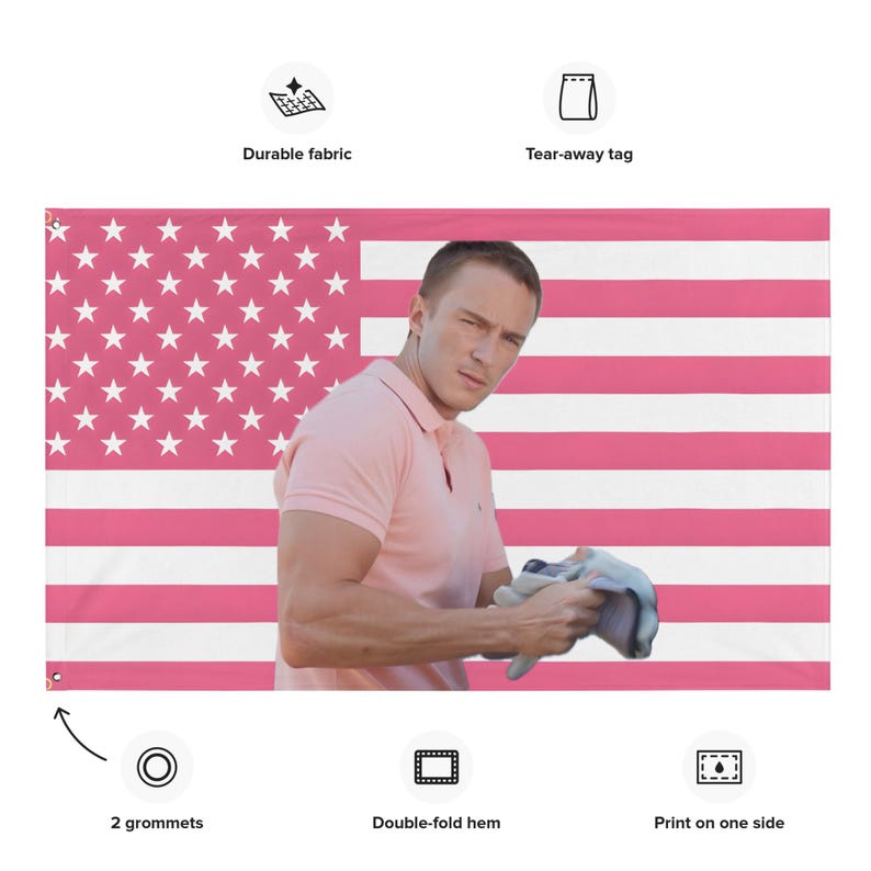 Rafe Cameron, Drew Starkey Photo Pink USA America Flag, Personalized ...