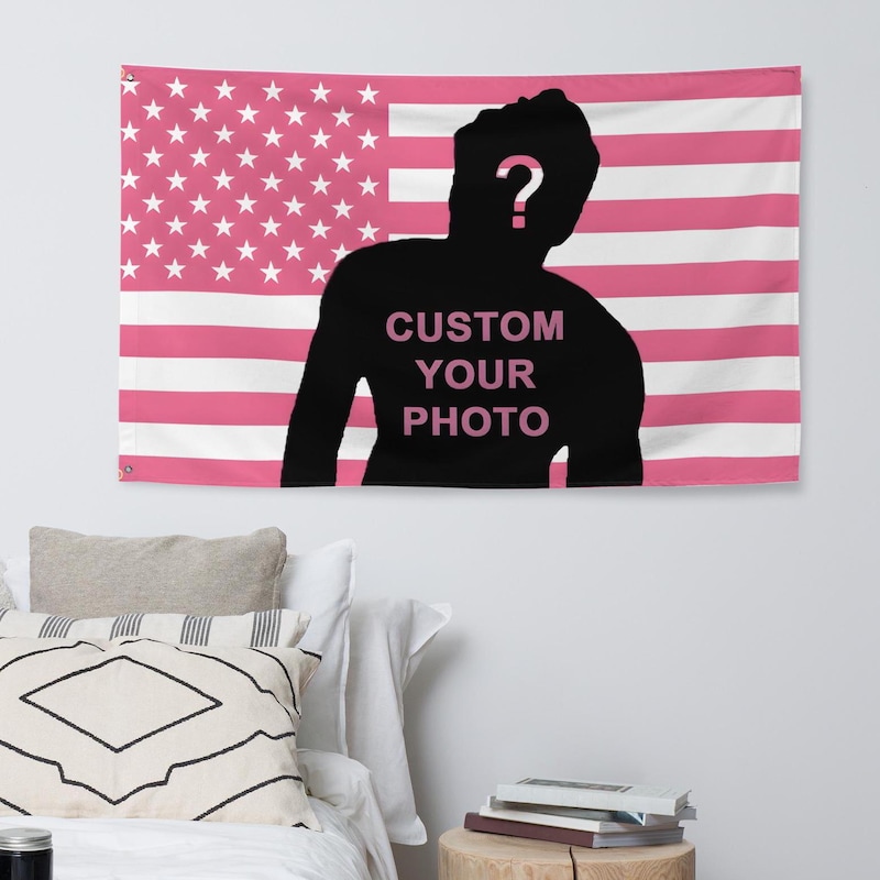 Pink Custom American Flag - Etsy
