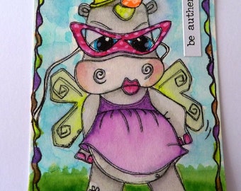 Digital Stamp Rainbow Unicorn Fairy Digi Fantasy Cute