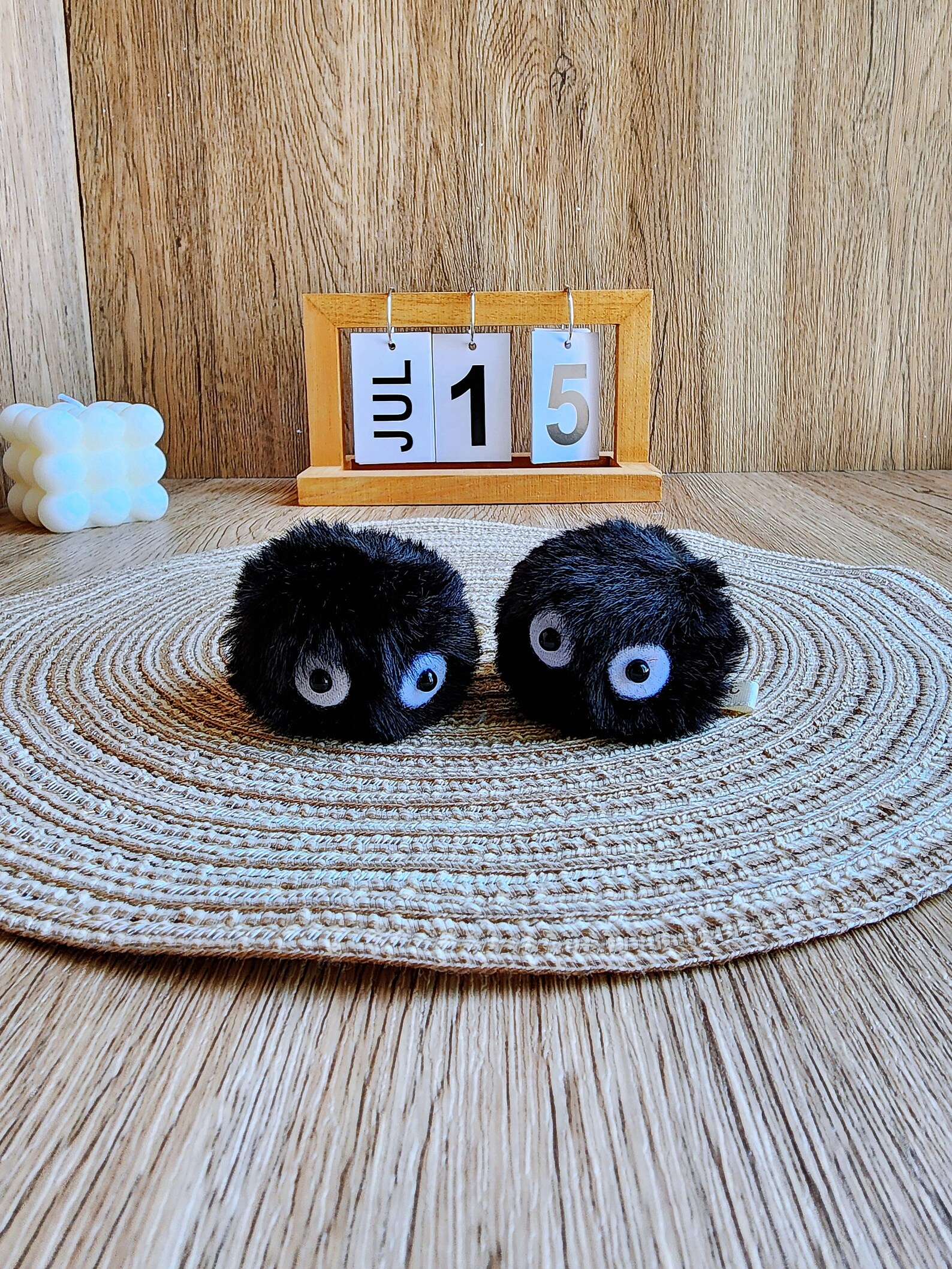 Soot Sprite Plush Kawaii Keychain Handmade Soot Sprite Susuwatari Plush ...