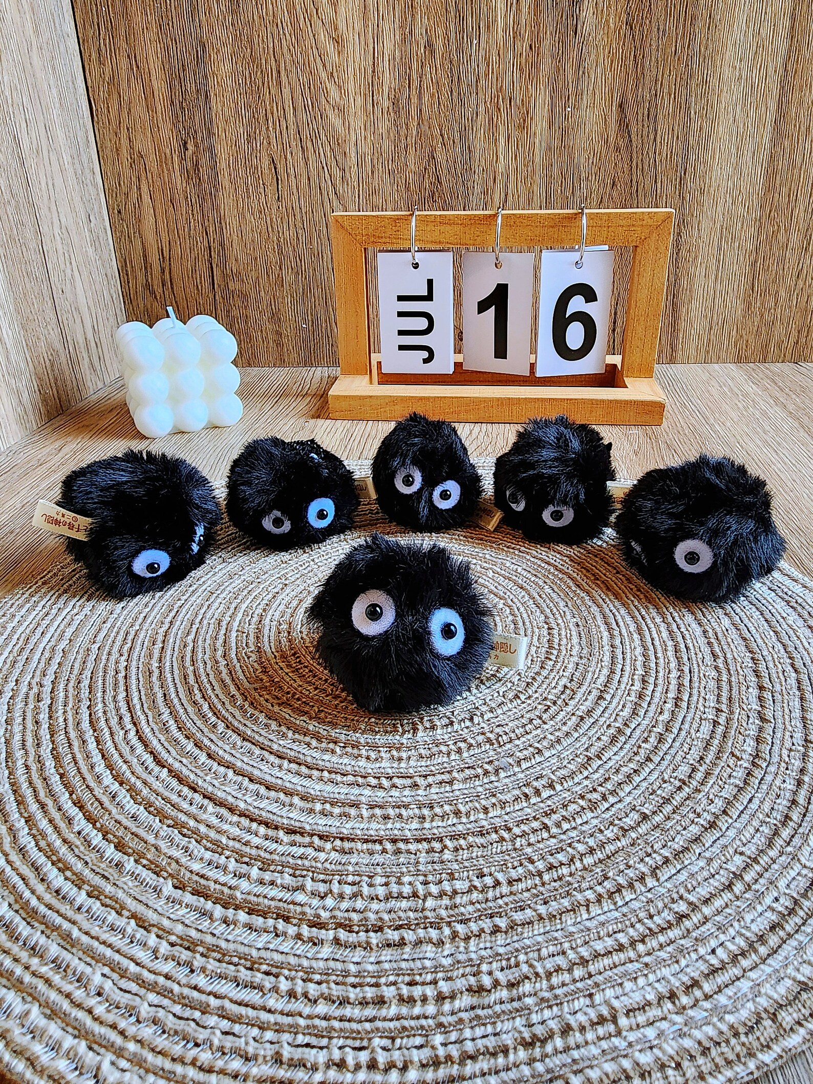Soot Sprite Plush Kawaii Keychain Handmade Soot Sprite Susuwatari Plush ...