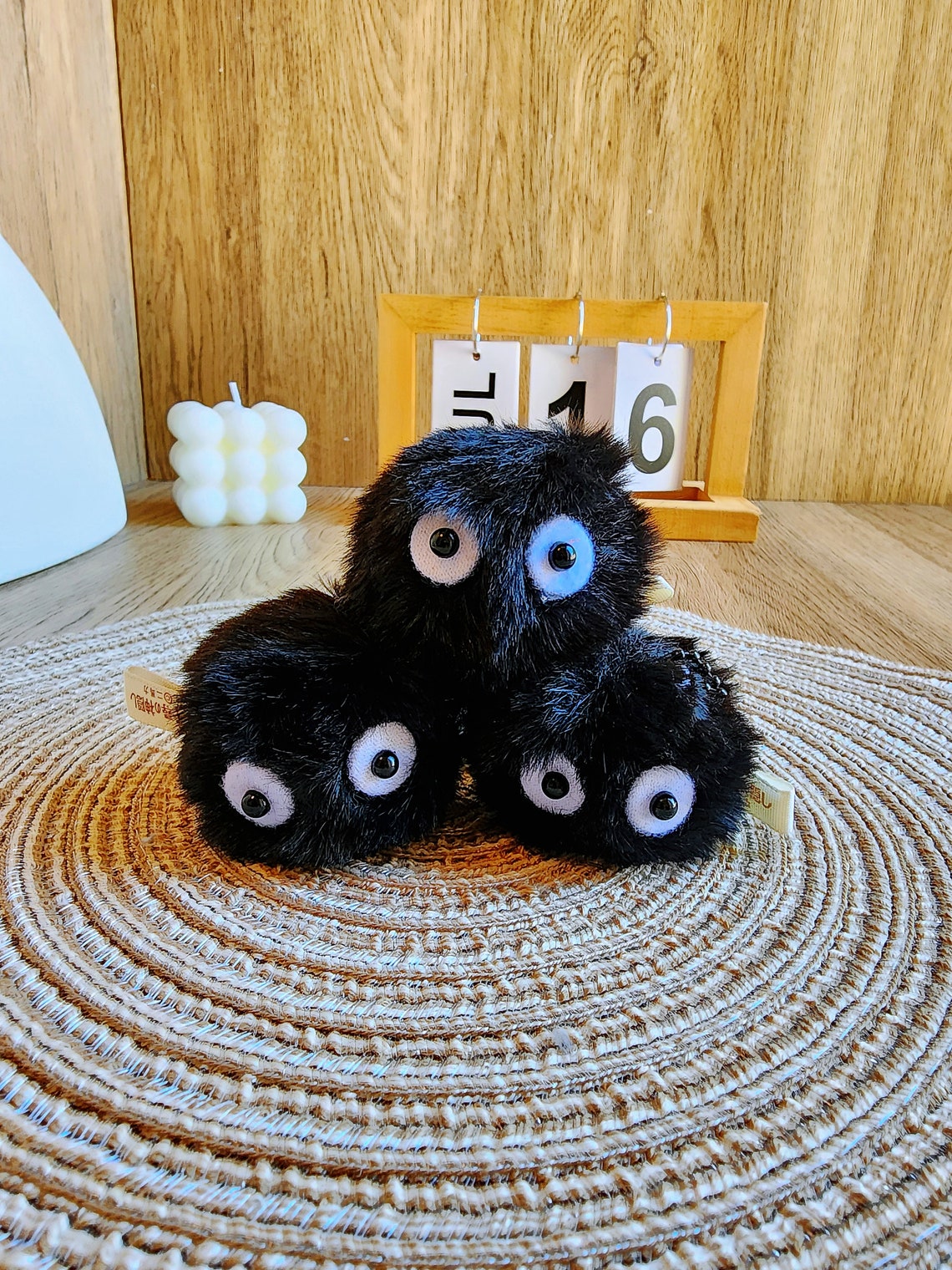 Soot Sprite Plush Kawaii Keychain Handmade Soot Sprite Susuwatari Plush ...