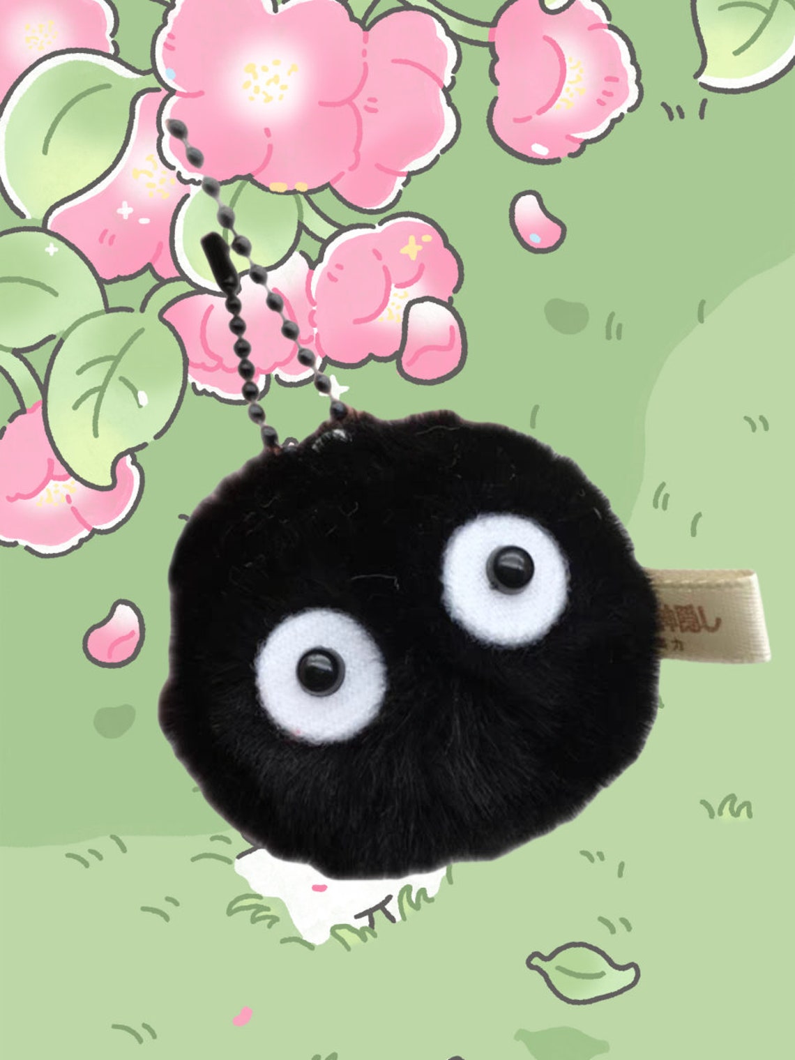 Soot Sprite Plush Kawaii Keychain Handmade Soot Sprite Susuwatari Plush ...