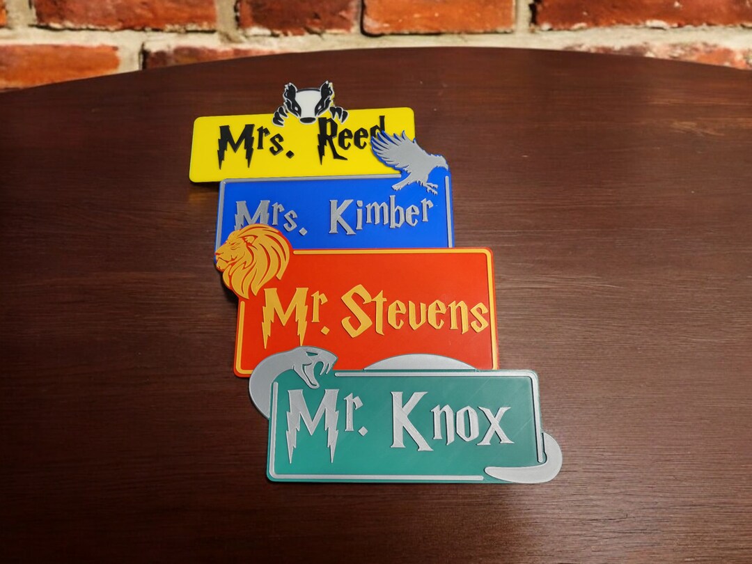 Wizard Inspired 3D Printed Name Plaque - Etsy