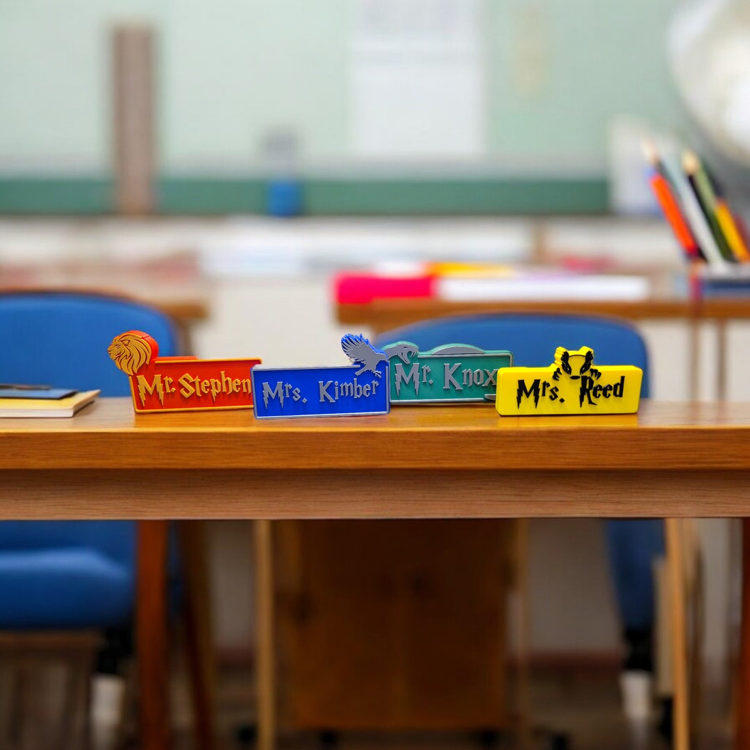 Wizard Inspired 3D Printed Name Plates - Etsy