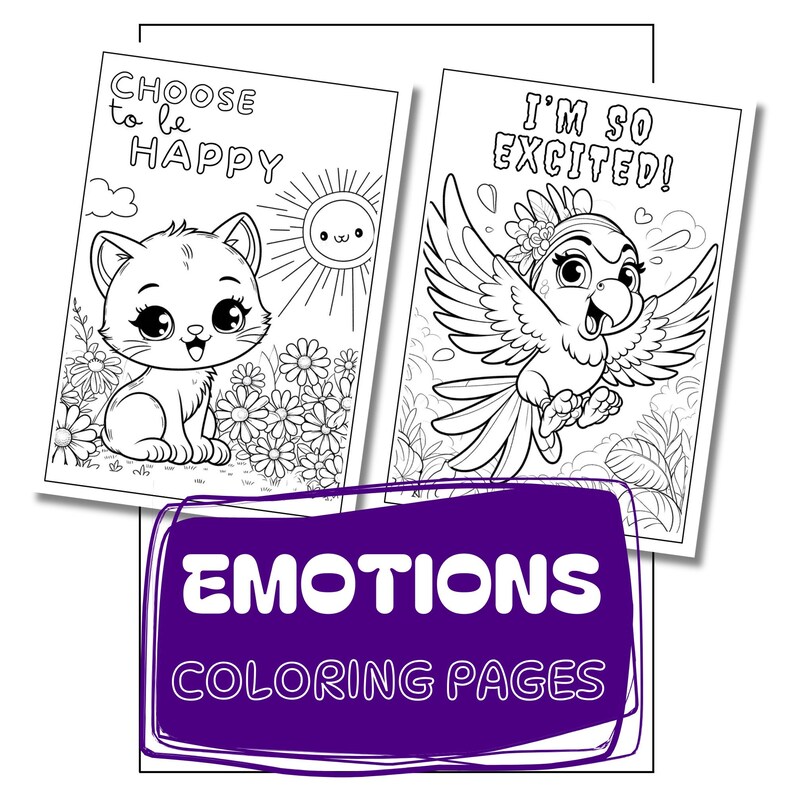 Color Your Emotions: Animal Coloring Pages With Positive Affirmations ...