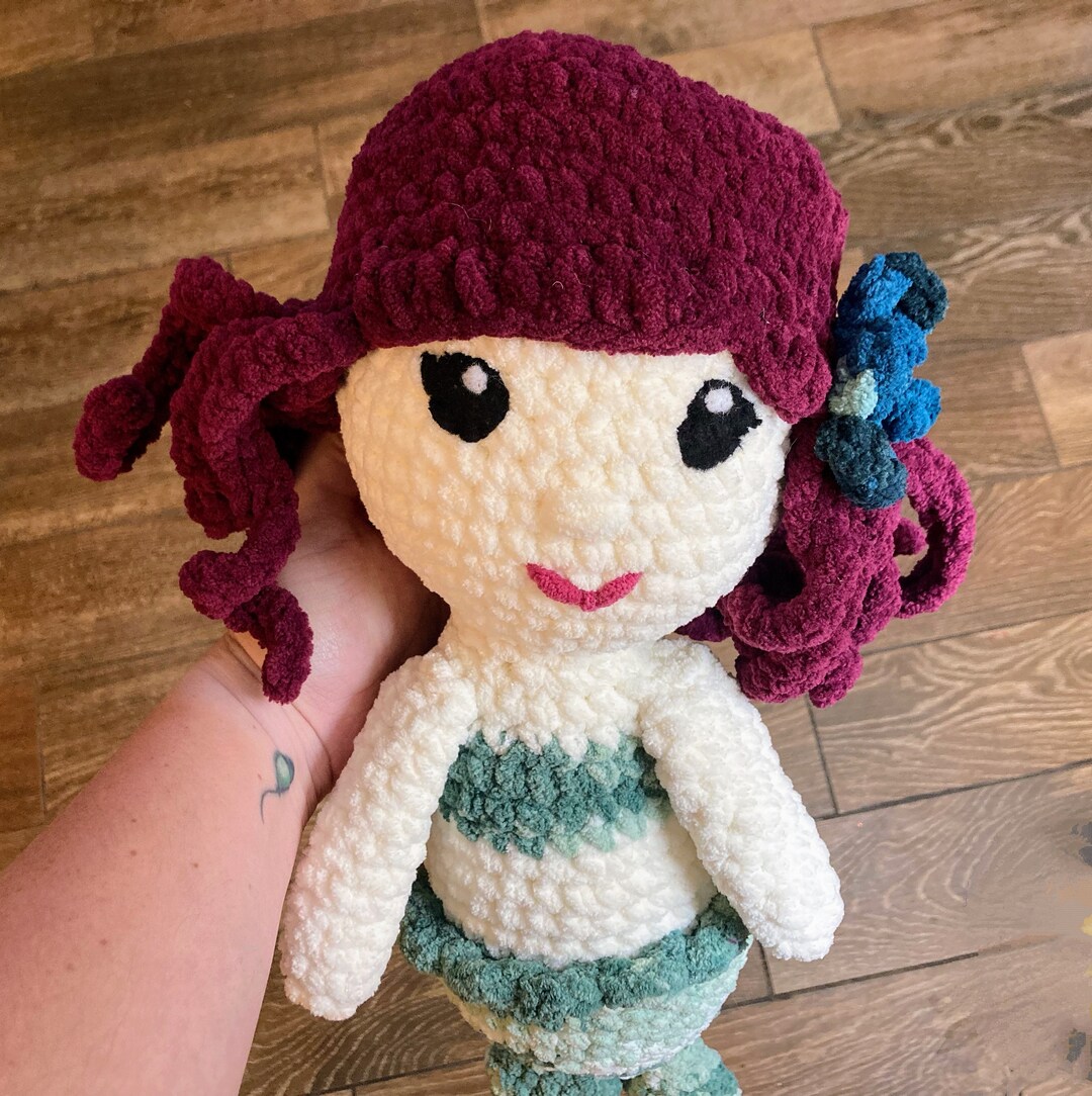 Mermaid With Wavy Hair and Starfish - Etsy