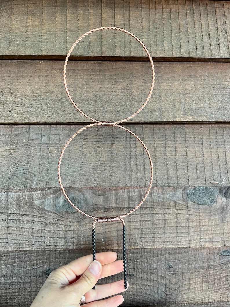 CUSTOM 6 Inch Stacked Twisted Copper 2 Tier Hoop Trellis- Set of 3 ...