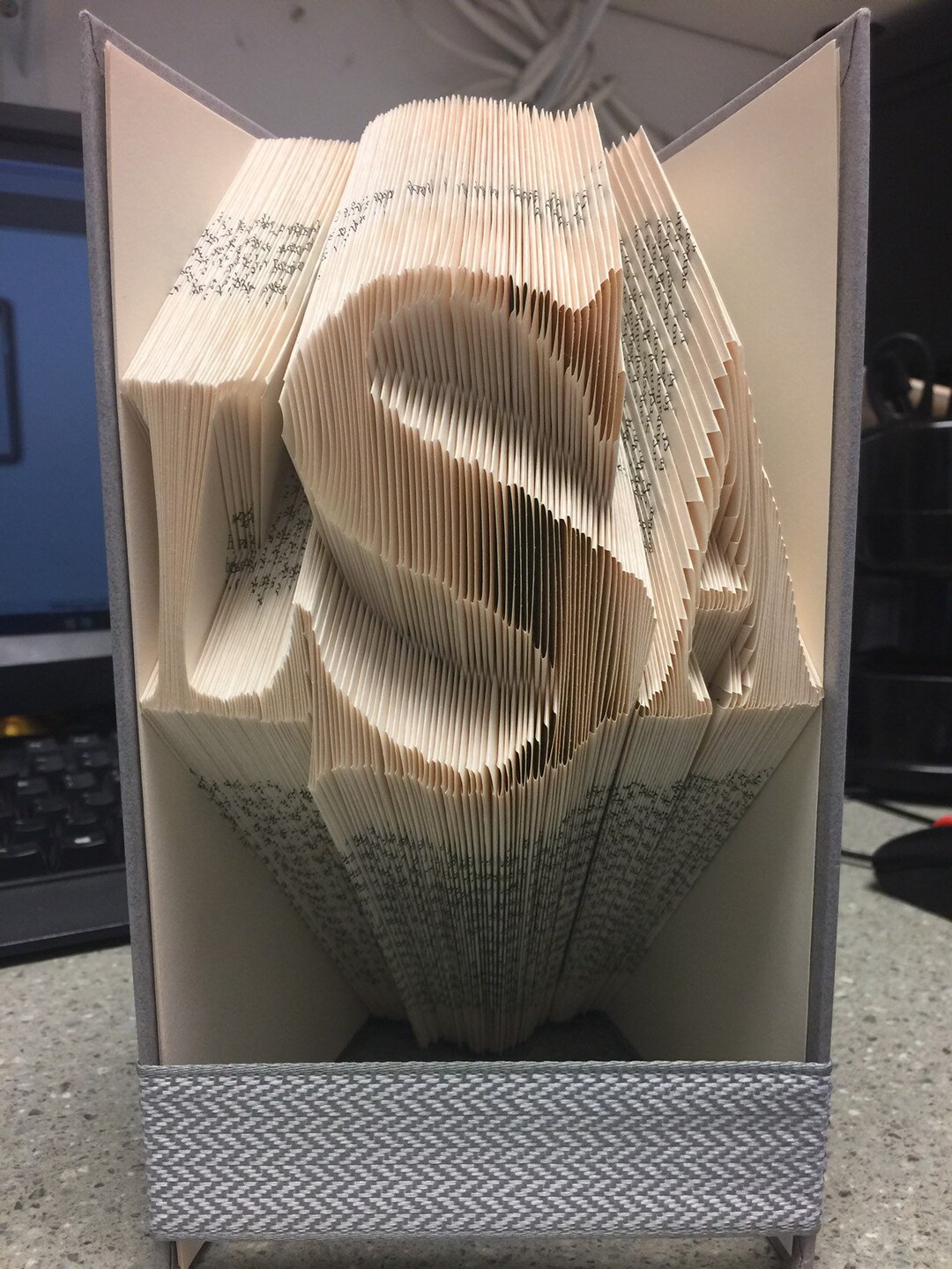 Custom Folded Monogram Book Art - Etsy