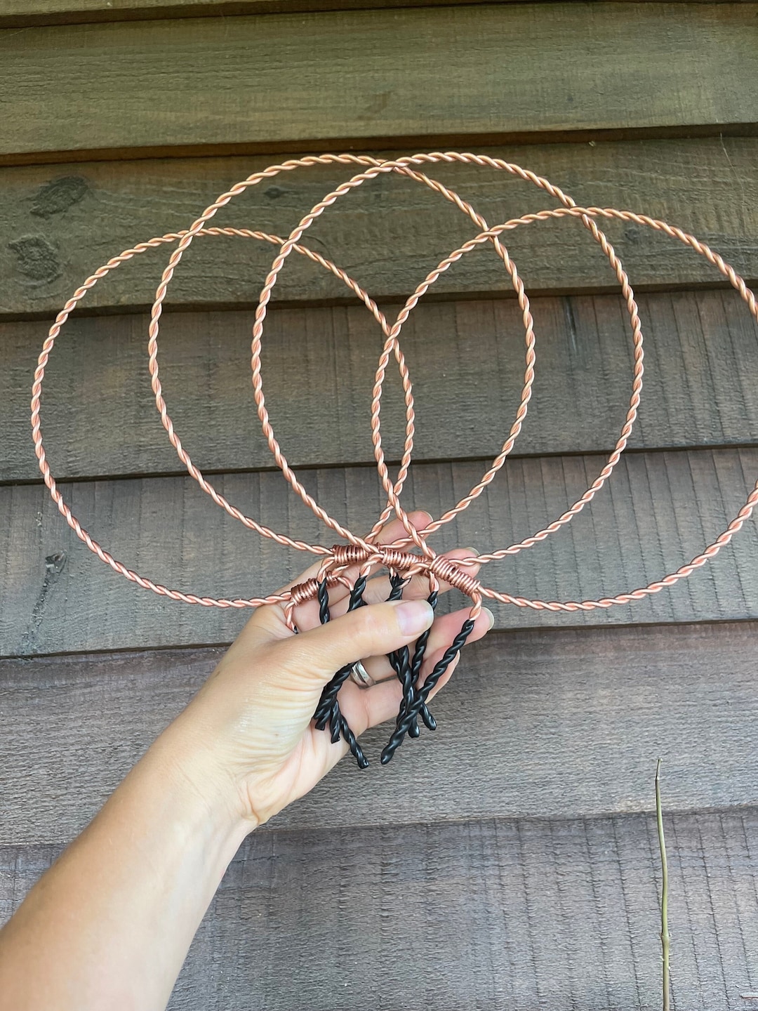 Twisted Copper 6 Inch Hoop Trellis- Set of 4- Hoya Trellis- Copper ...