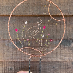 Twisted Copper Flamingo Hoop Trellis Hoya Trellis Circle Trellis ...