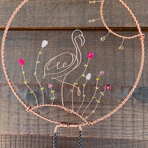 Twisted Copper Flamingo Hoop Trellis Hoya Trellis Circle Trellis ...