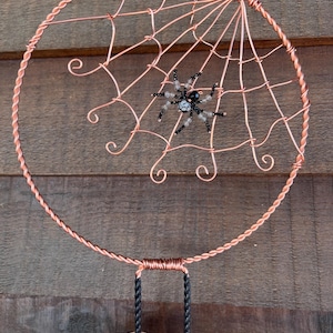 Twisted Copper Spider Web Trellis - Spider Gemstone Plant Trellis- Hoya ...
