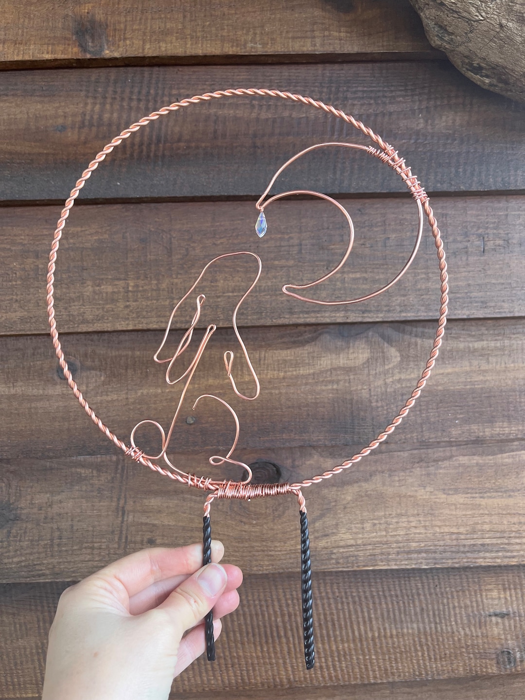 Twisted Copper Rabbit and Moon Trellis - Etsy