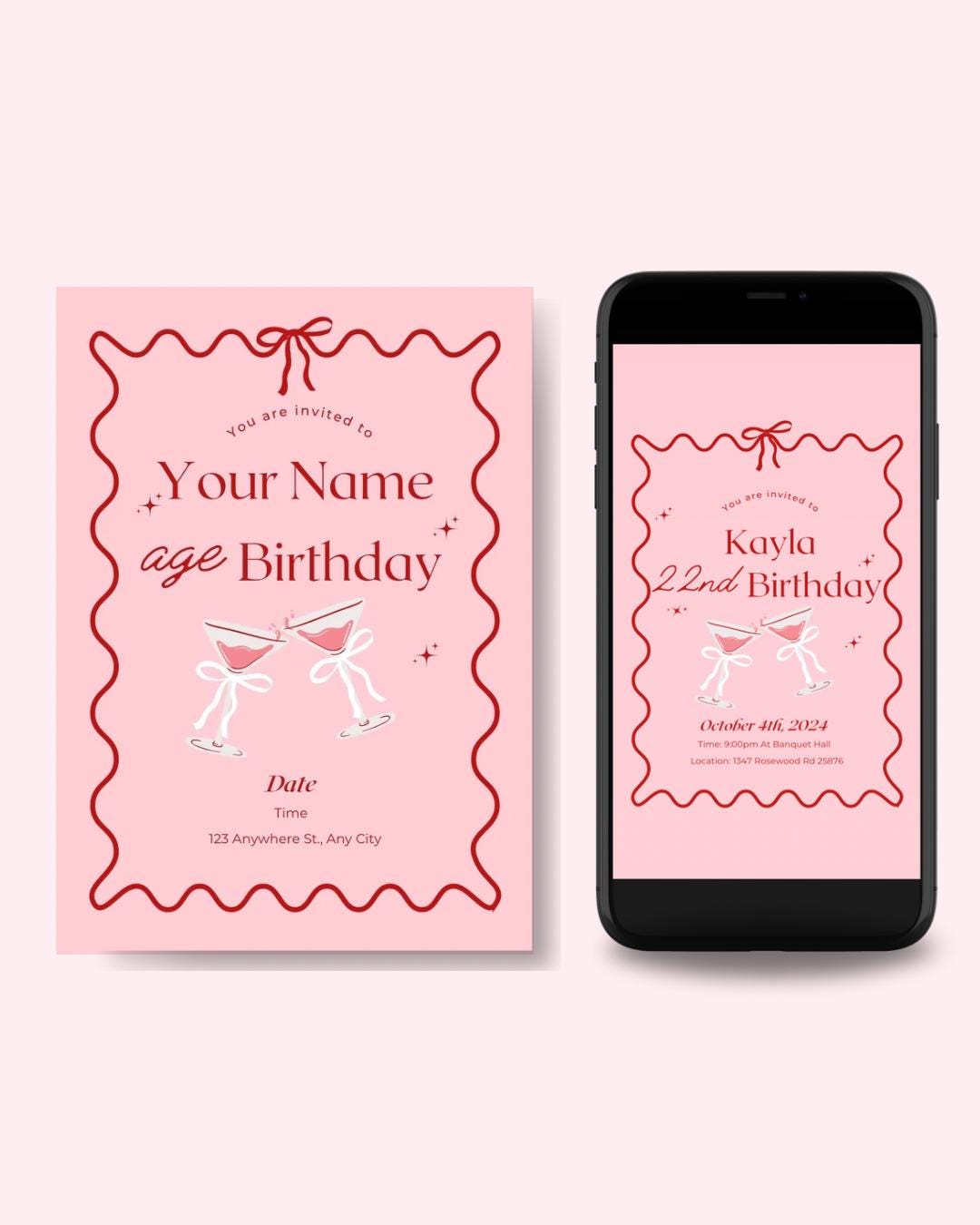 Custom Digital Birthday Invitation, Fully Customized Birthday ...