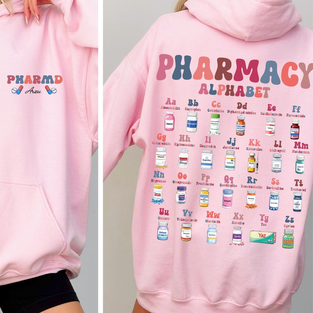 Pharmacy Alphabet Shirt,custom Pharmacist Technician Hoodie,pharmacist ...