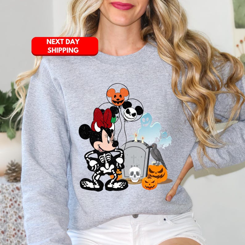 Mickey Mouse Halloween Shirt, Minnie Mouse Skeleton Shirt, Minnie and ...