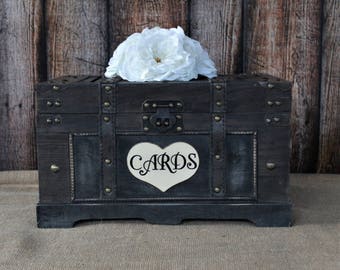 Wedding Card Box, Extra Large Trunk, Shabby Chic, Rustic Wedding Box ...