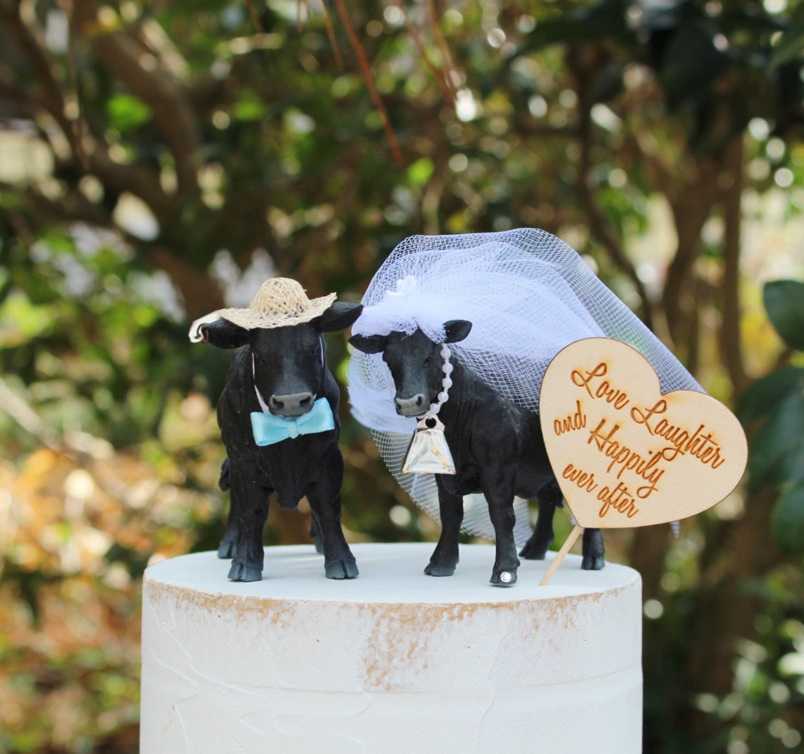 Cow Cake Topper-black Angus-wedding-bride-groom-funny-farm-animal ...