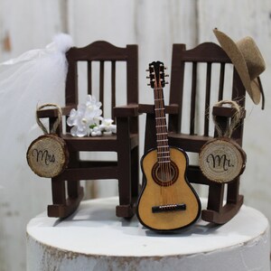 Guitar, Banjo, Violin, Instruments, Musical, Wedding Cake Topper, 6 ...