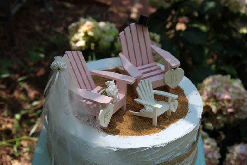 Beach Wedding Cake Topper, Adirondack Cake Topper, Beach Theme, Childs ...