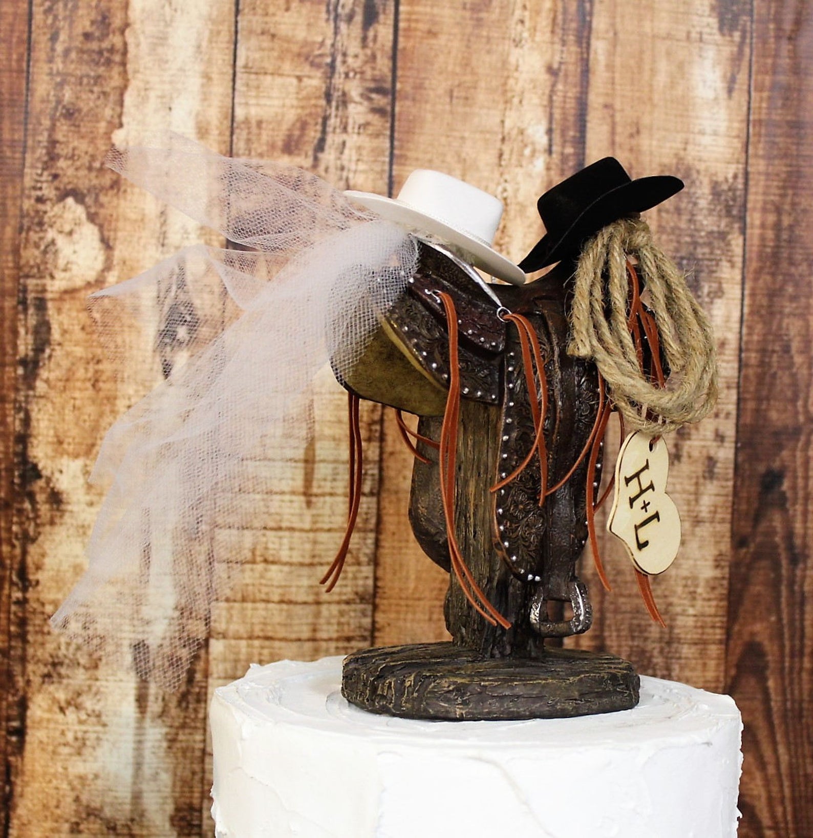 Saddle Cake Topper-grooms Cake Topper-horse Saddle-rustic-birthday Cake ...