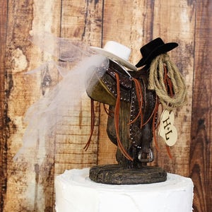 Saddle Cake Topper-grooms Cake Topper-horse Saddle-rustic-birthday Cake ...