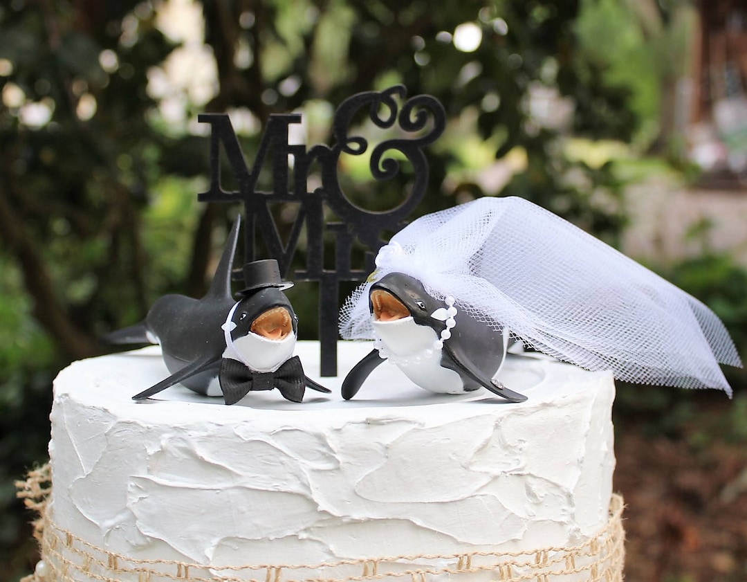 Whale Wedding Cake Topper, Great Killer Whale Cake Topper, Beach ...