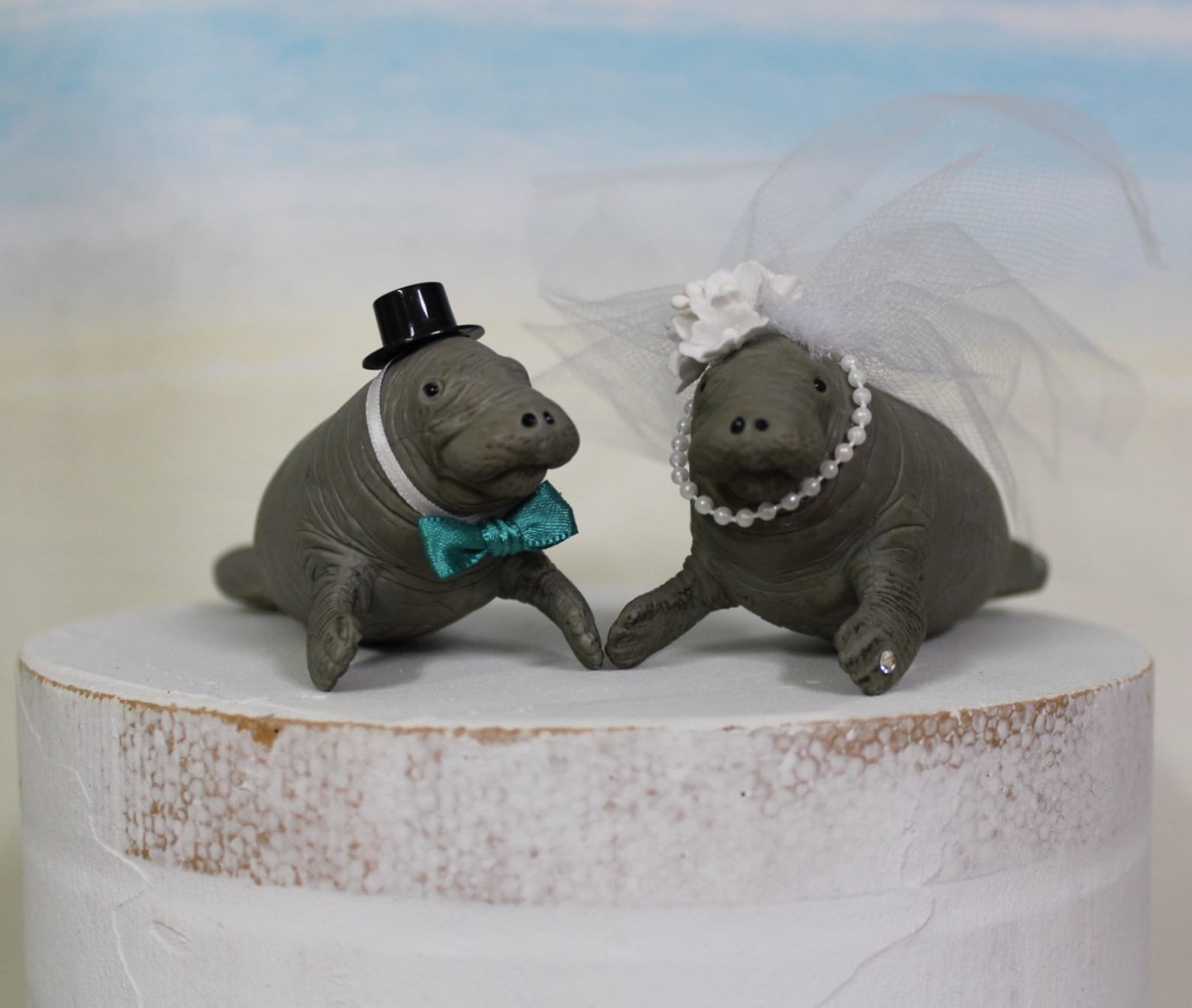 Manatee Wedding Cake Topper Beach-Ocean Wedding Cake | Etsy
