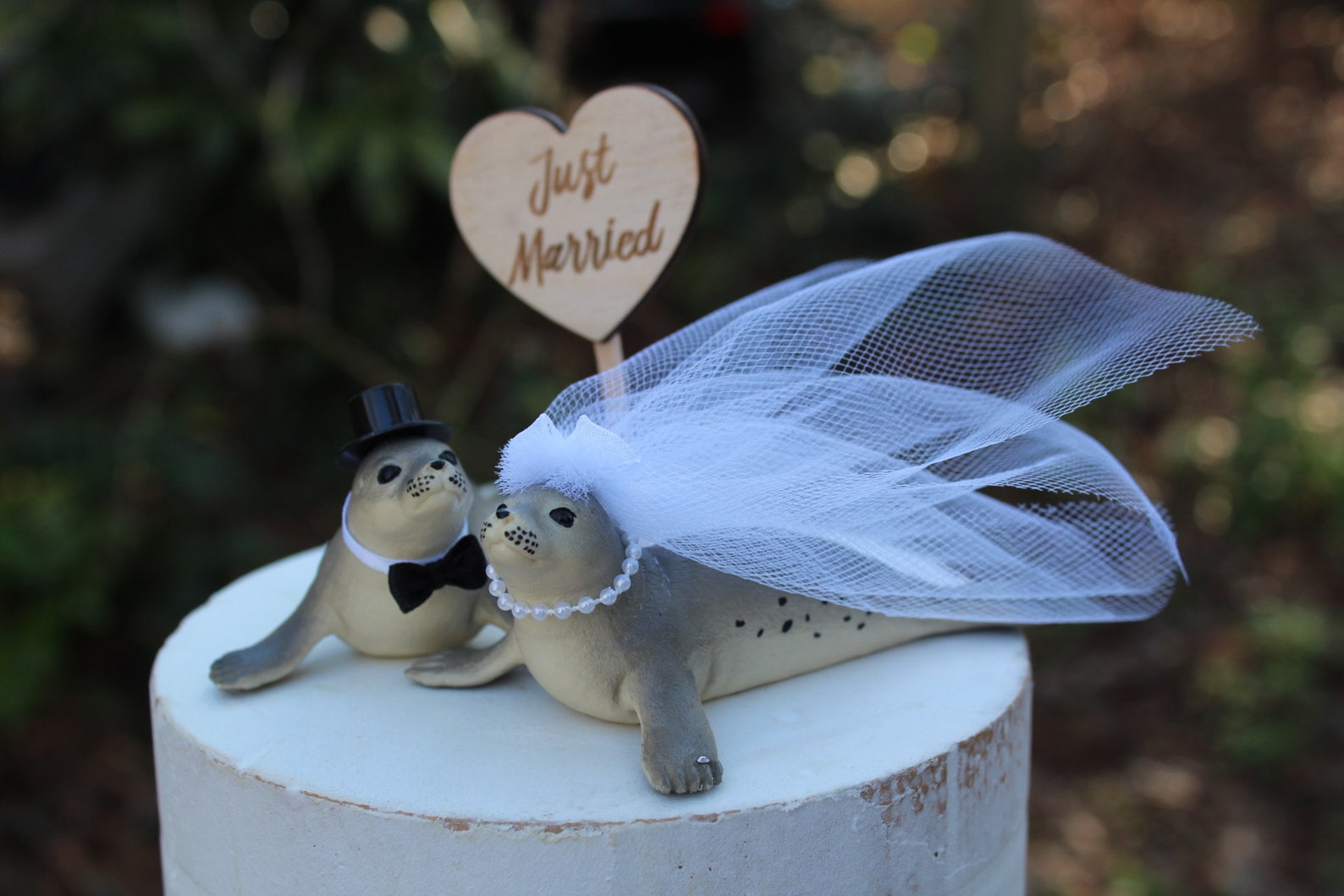 Seal-cake Topper-sea-bride-groom-wedding-ocean-animal-sea | Etsy