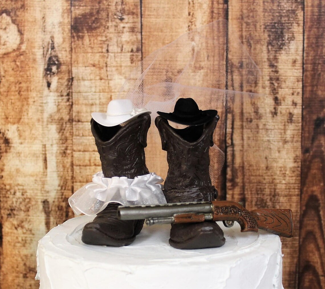 Boots and Gun Cake Topper Hunting-shotgun Wedding Rustic | Etsy