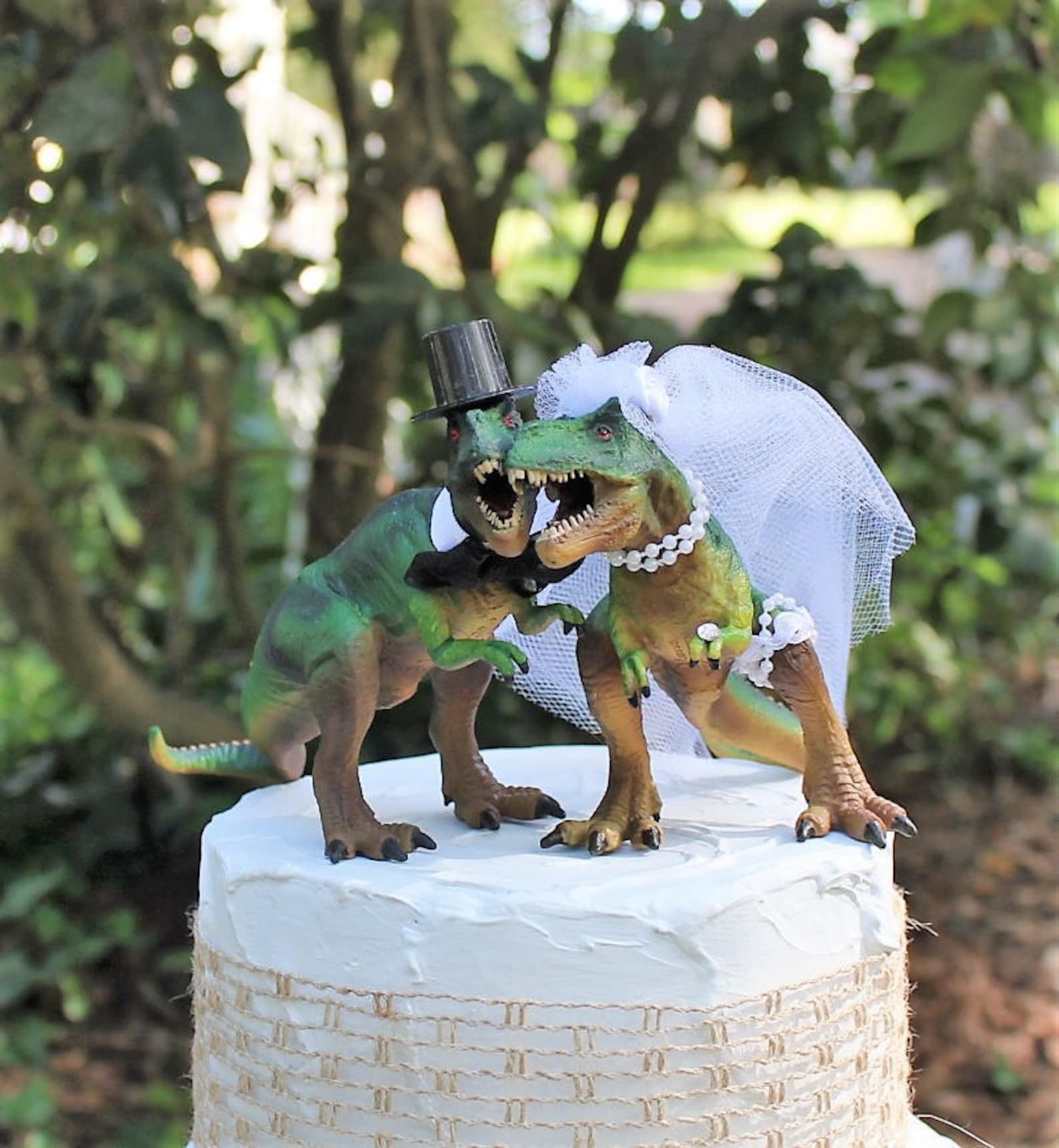 Dinosaur Wedding Cake Topper, T-rex Cake Topper, Dinosaurs-jurassic ...