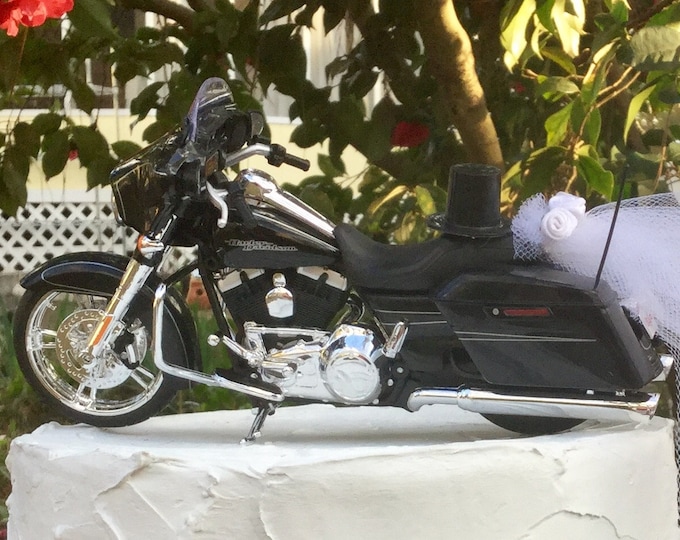 Motorcycle Cake Topper, Harley Davidson 2015 Street Glide Black ...