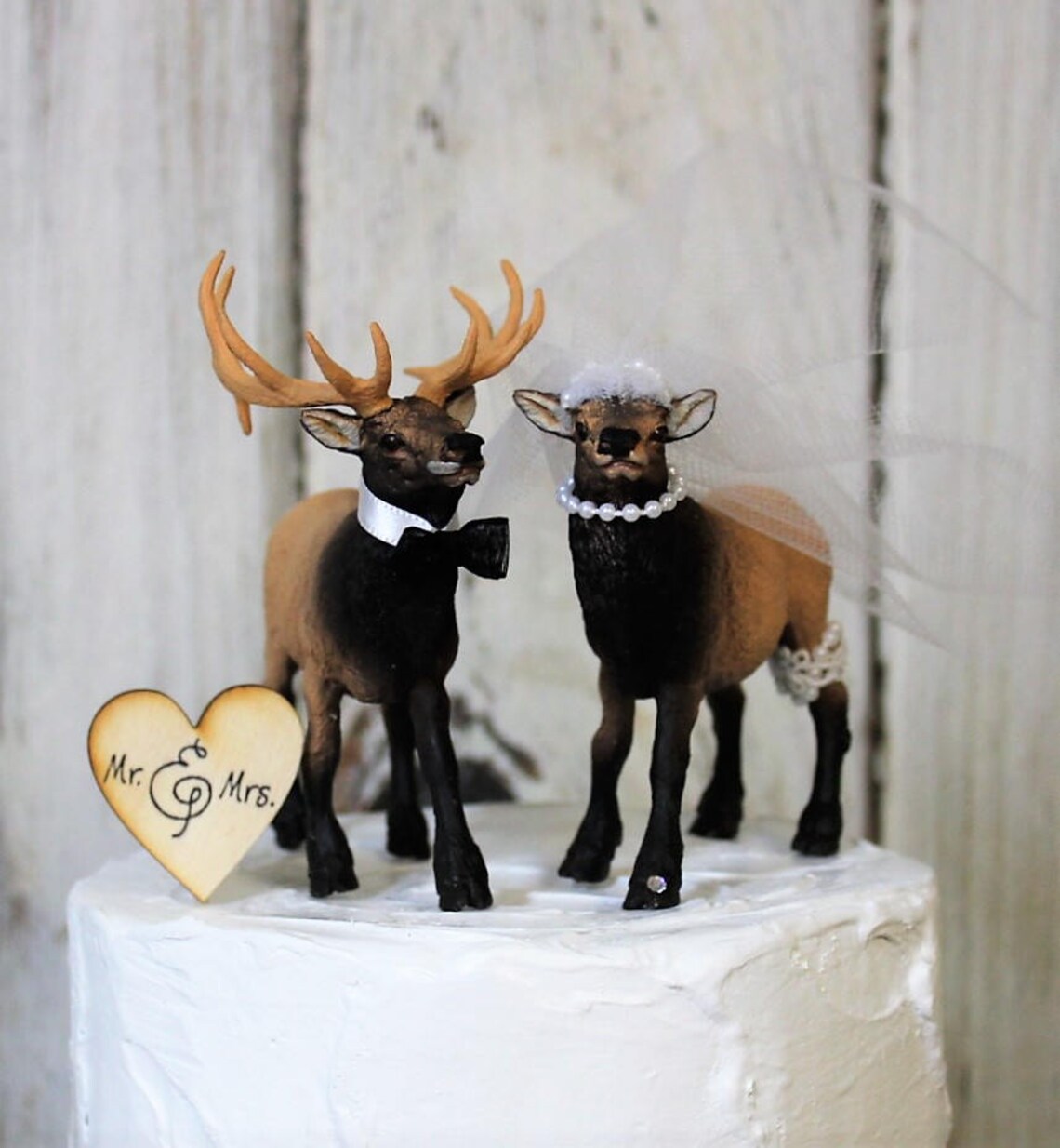 Elk Cake Topper Wedding Cake Topper Woodland Cake Topper Etsy