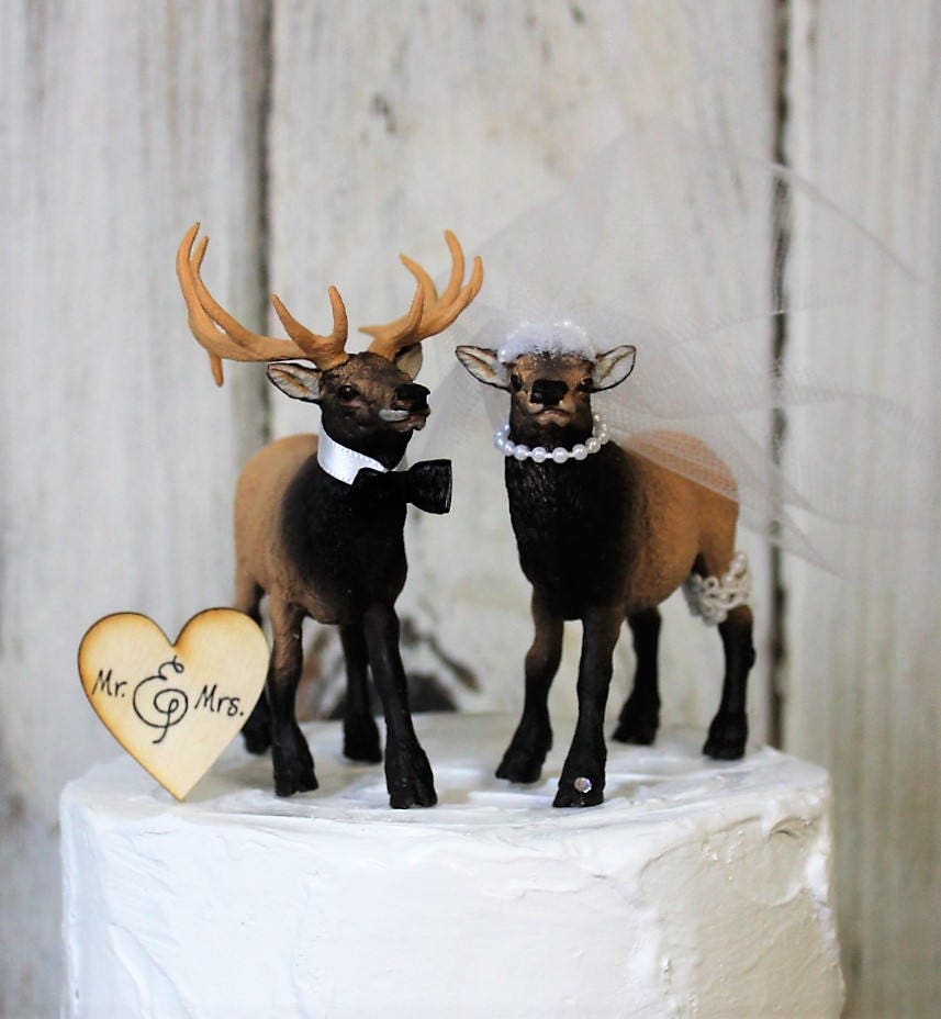 Paper & Party Supplies Moose Cake Topper Hunting Cake Topper Rustic ...