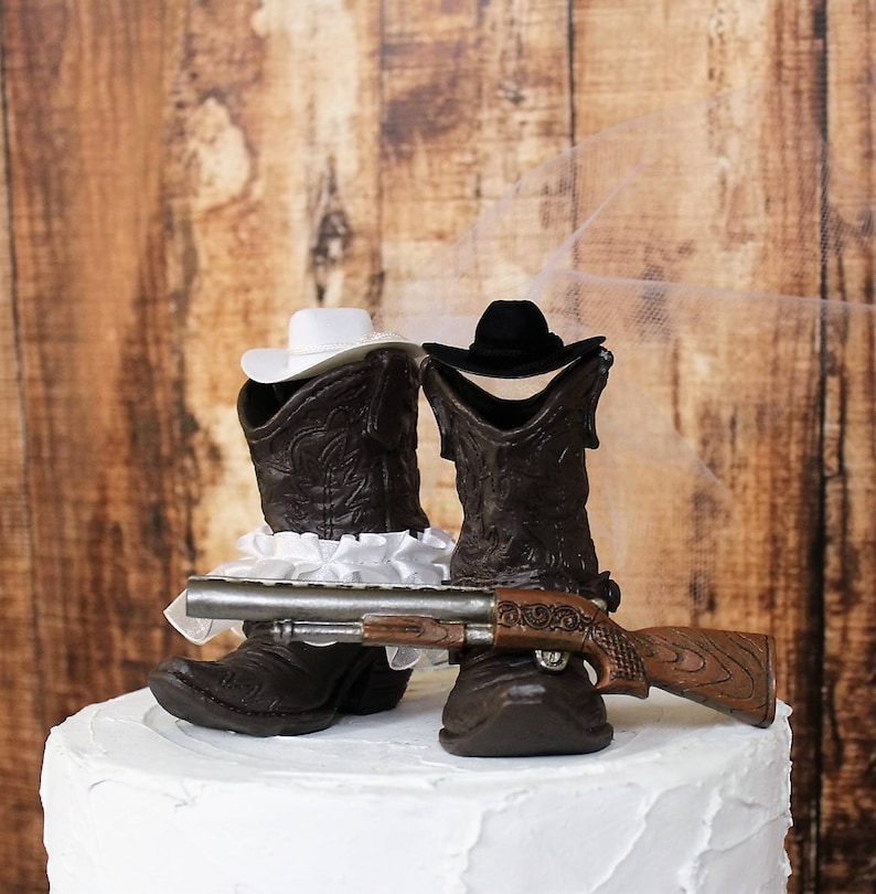 Boots and Gun Cake Topper Hunting-shotgun Wedding Rustic | Etsy