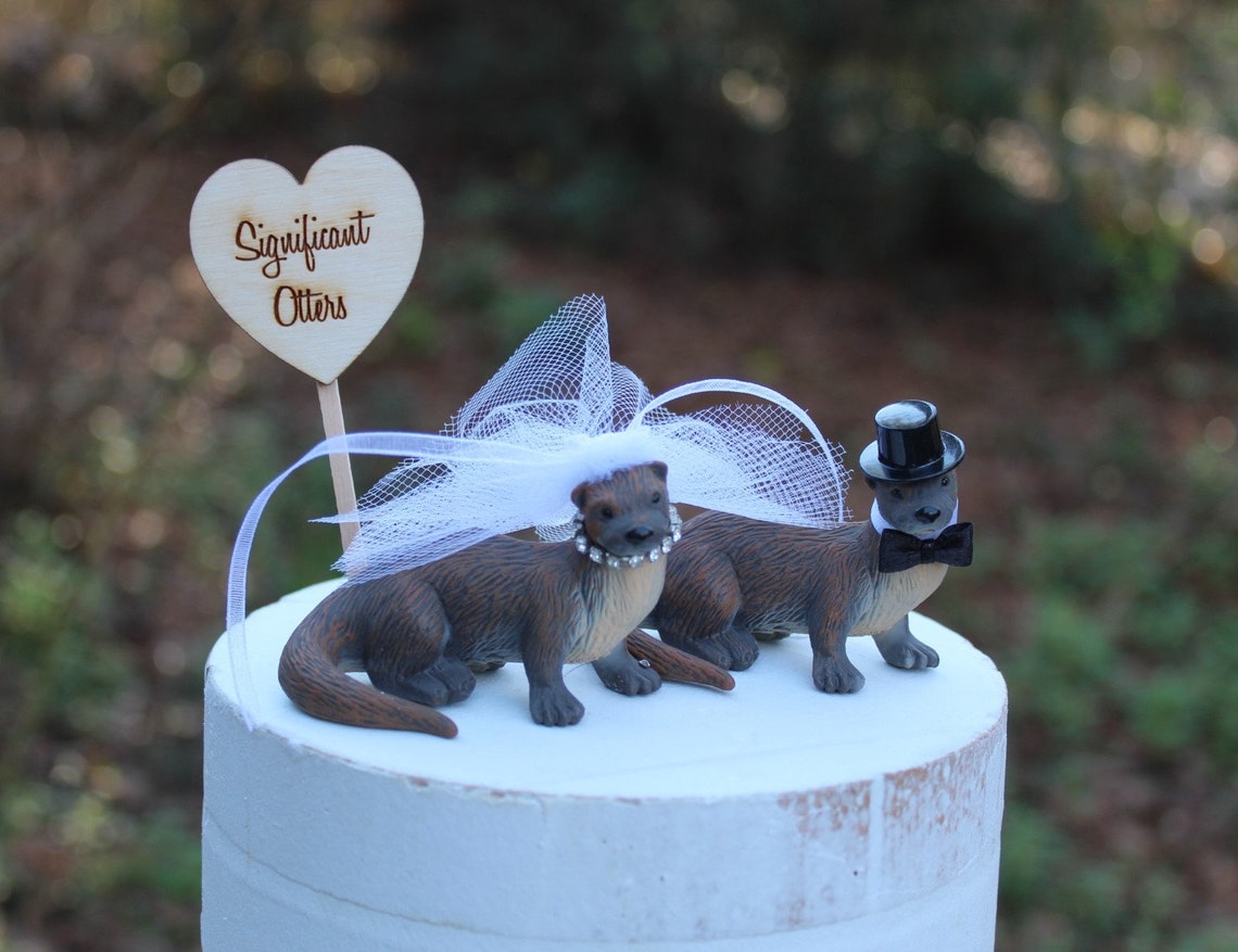Otter-wedding-bride-groom-animal-unique-funny-wildlife-signifi - Etsy