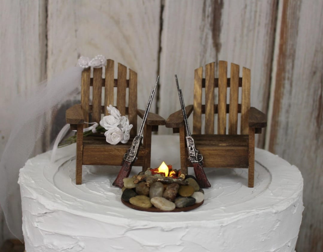 Hunting Cake Topper, Bow Hunting, Camping, Hunter Wedding, Adirondack ...