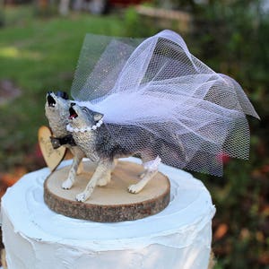 Wolf Wedding Cake Topper, Animal Cake Topper, Timberwolf Cake Topper, Wild Gray Howling Wolf ...