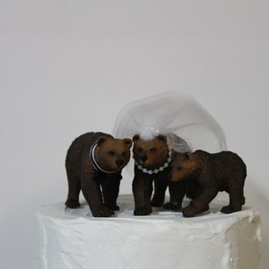 Bear Family Cake Topper, Grizzly, Wedding, Cub, Animal Cake Topper ...