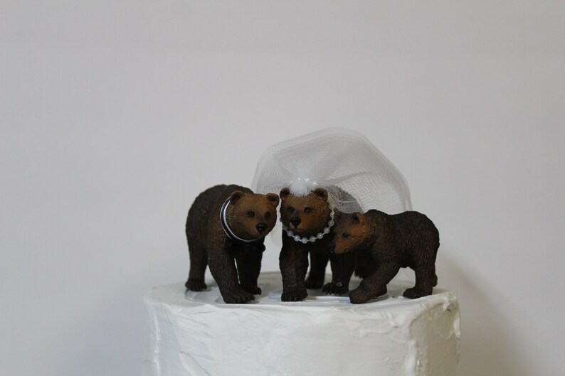 Bear Family Cake Topper Grizzly Wedding Cub Animal Cake | Etsy